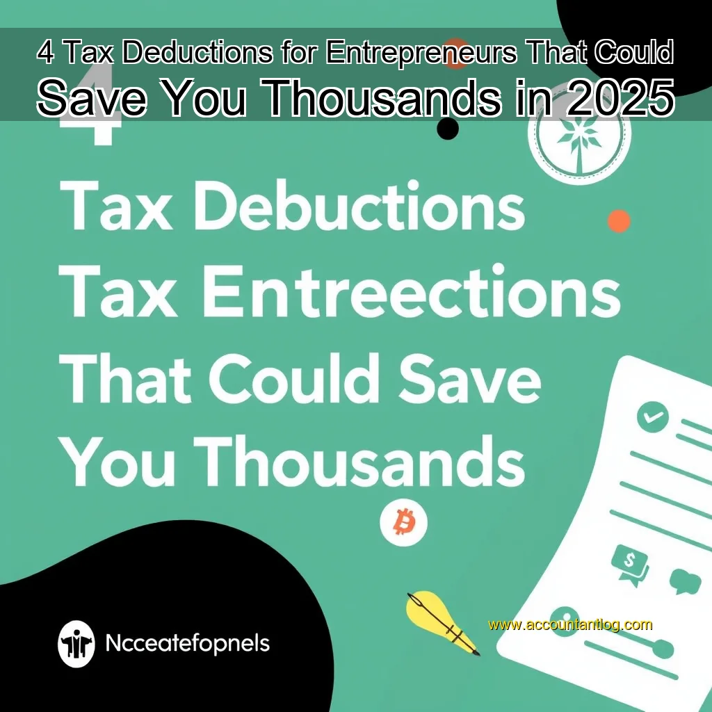 4 Tax Deductions for Entrepreneurs That Could Save You Thousands in 2025 – Accountant Log